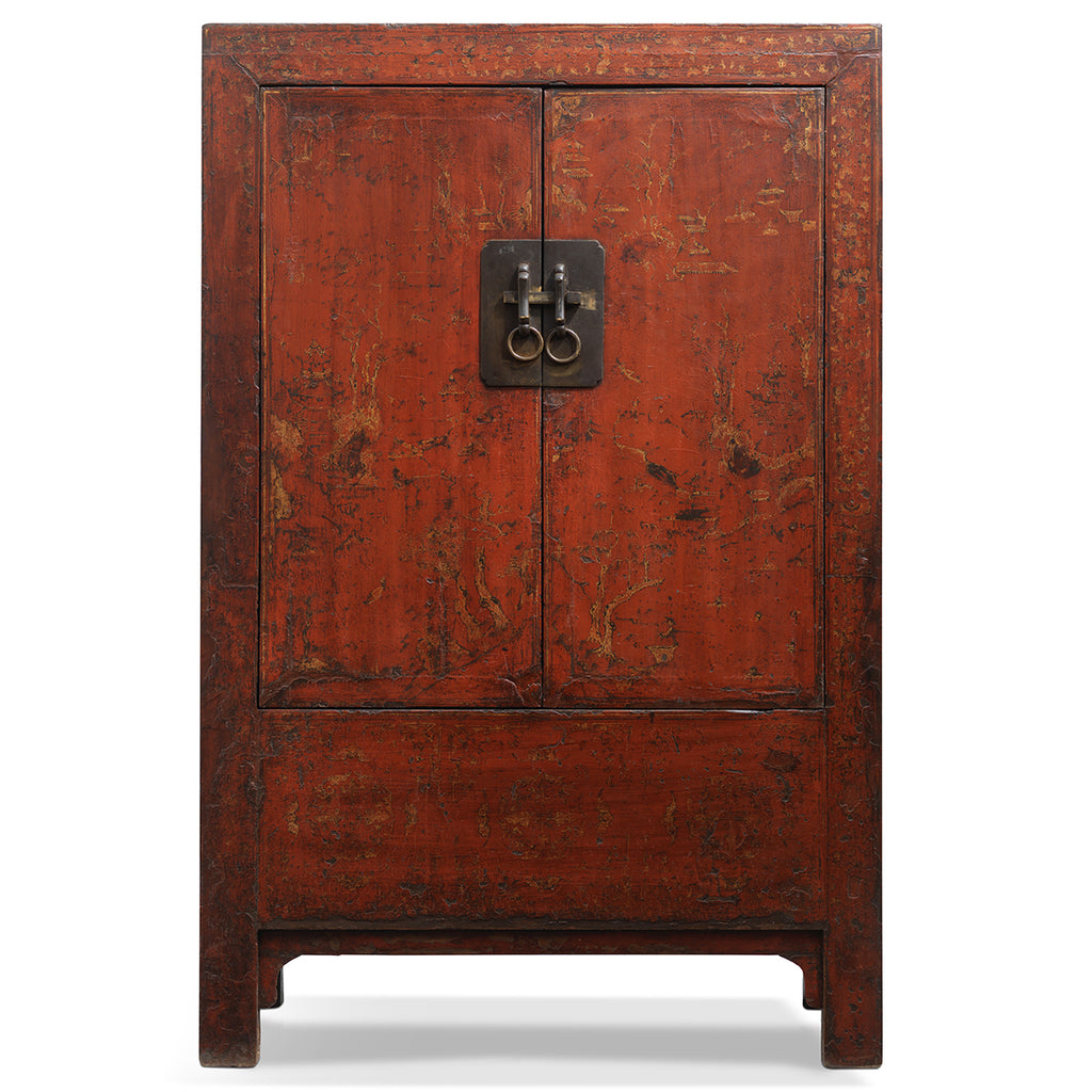 Large Red and Gold Shanxi Armoire — Shimu