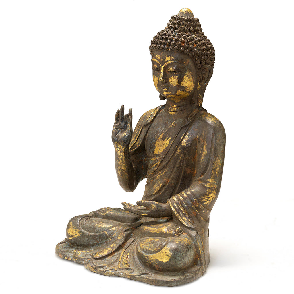 Seated Bronze Buddha, Protection — Shimu