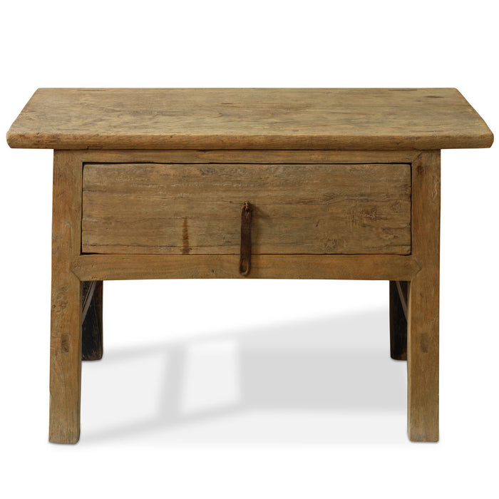 Low Elm Table with Drawer — Shimu