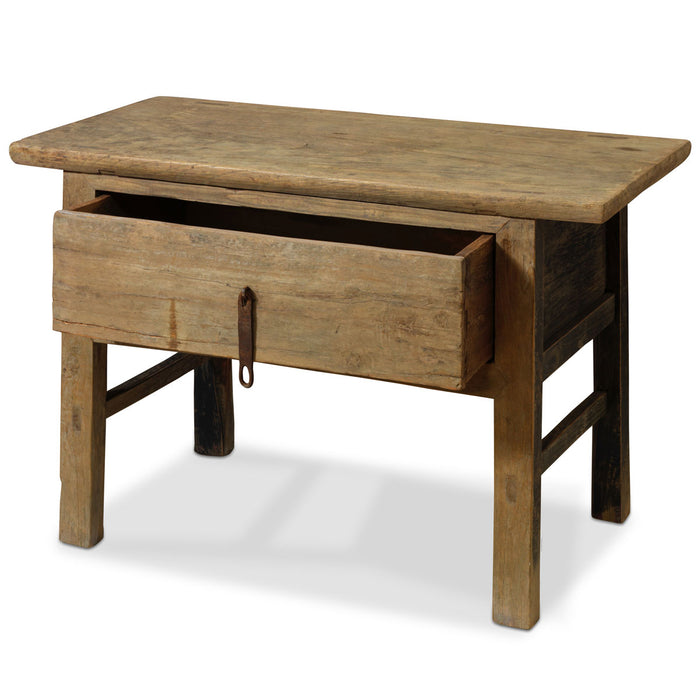 Low Elm Table with Drawer — Shimu