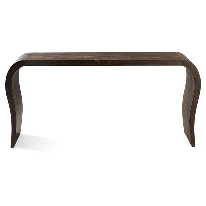 Curved Console Table, Chocolate — Shimu